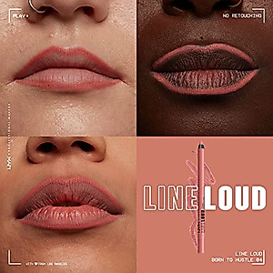 NYX PROFESSIONAL MAKEUP Line Loud Lip Liner, Longwear and Pigmented Lip Pencil with Jojoba Oil & Vitamin E - Born To Hustle (Muted Rose)