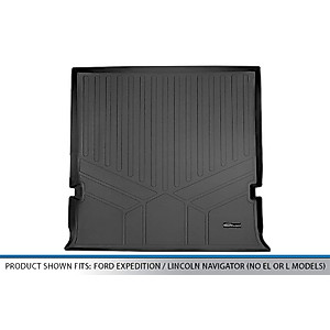 MAXLINER Cargo Trunk Liner Floor Mat Behind 2nd Row Black Compatible with 03-17 Ford Expedition/Lincoln Navigator (No EL or L Models)