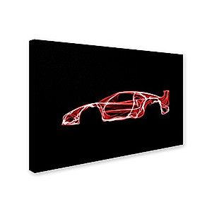 Ferrari F40 by Octavian Mielu, 12x19-Inch Canvas Wall Art