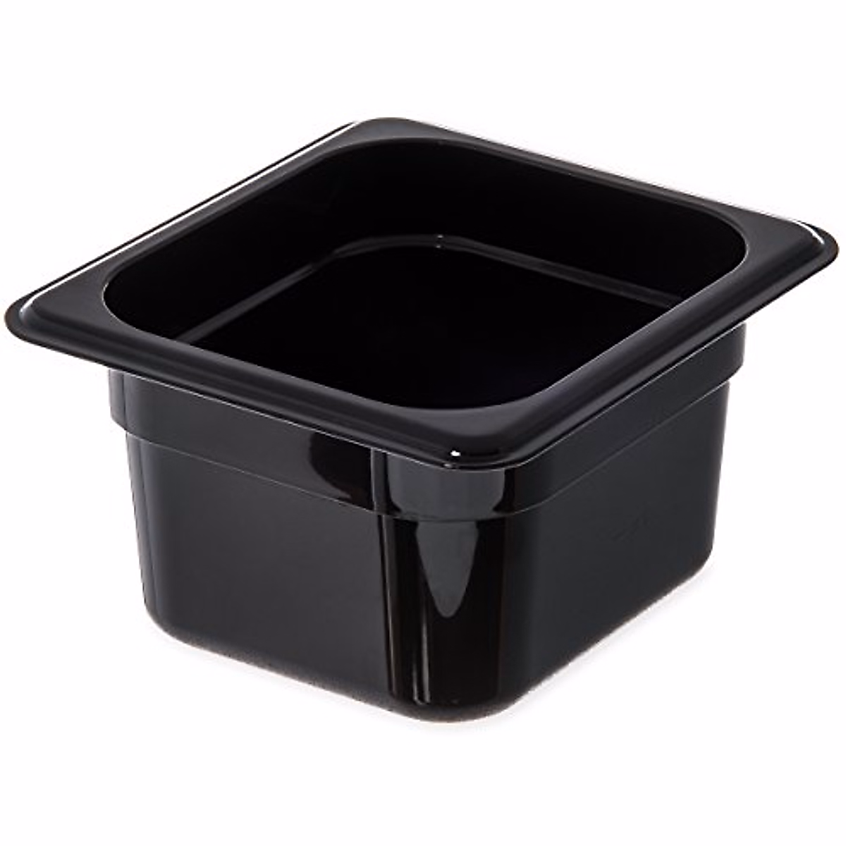 Carlisle FoodService Products 3068403 Plastic Food Pan, 1/6 Size, 4 Inches Deep, Black (Pack of 6)