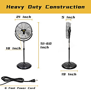 HiCFM PEDESTAL FAN SERIES (30" Misting Oscillating Pedestal Fan)