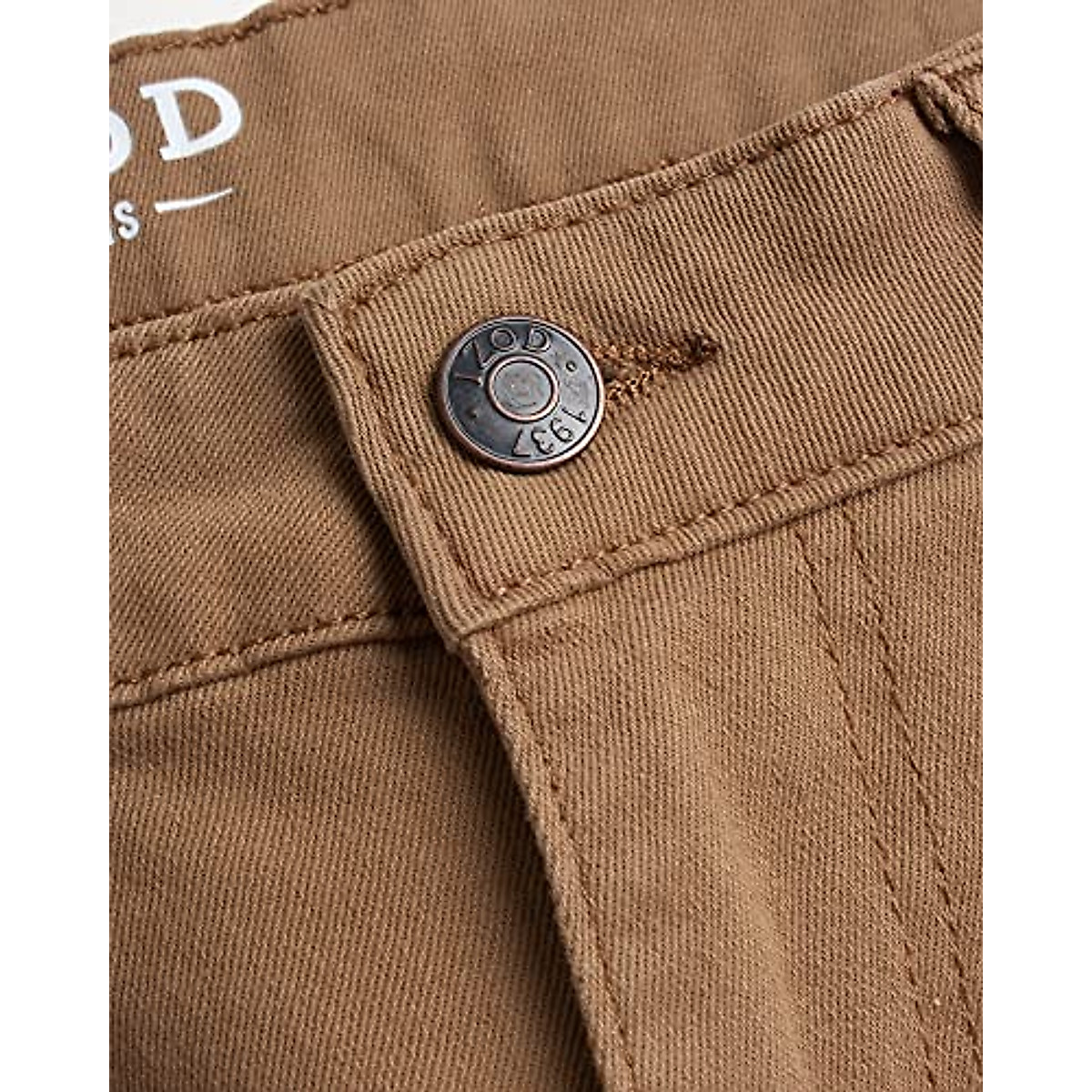 IZOD Men's Jeans | Comfort Stretch Denim Jeans | Casual Relaxed Fit Jeans for Men, Size 36W x 32L, Vintage Khaki