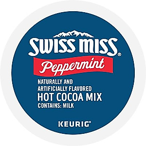 Swiss Miss Peppermint Hot Cocoa, Keurig Single-Serve K-Cup Pods, 10 Count
