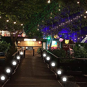 INCX Solar Lights Outdoor, 8 Pack LED Solar Globe Powered Garden Light Waterproof for Yard Patio Walkway Landscape In-Ground Spike Pathway, Cold White