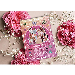 Byqone Funny Birthday Card Styles for Fans- Singer Happy Birthtay Foldable Bling Style - Great Sweet Birthday Gifts for Women Girls Her Him Men for Fans - Includes 5x7 Card with Envelope