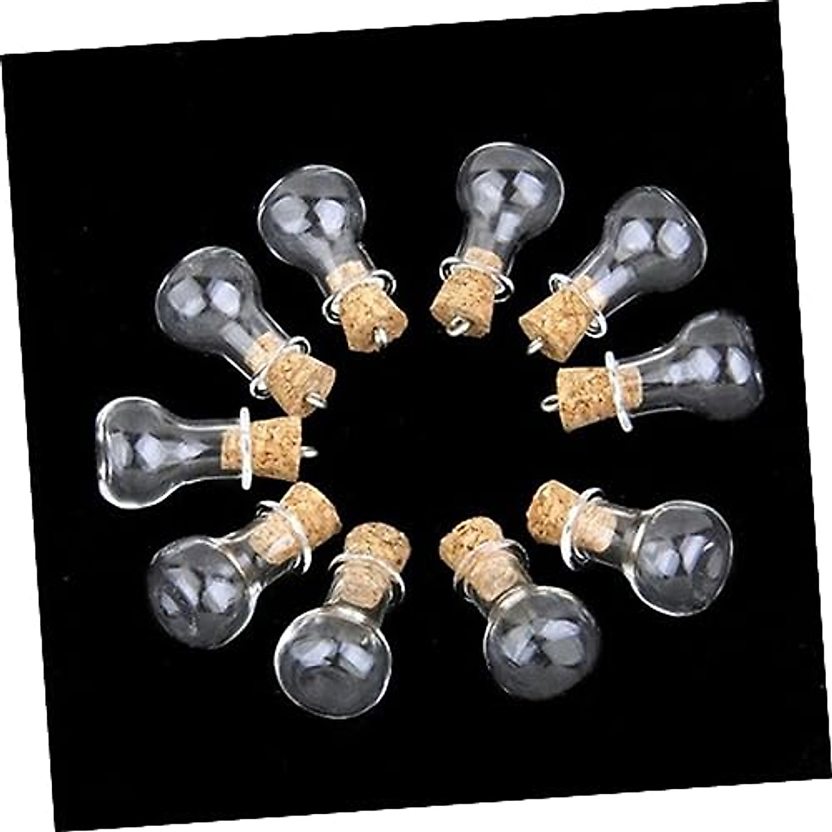 DECHOUS 2sets Small Bottle Alternative Mini Glass Bottle with Cork Cap Craft Diy for Home Decor Friends 10pcs*2