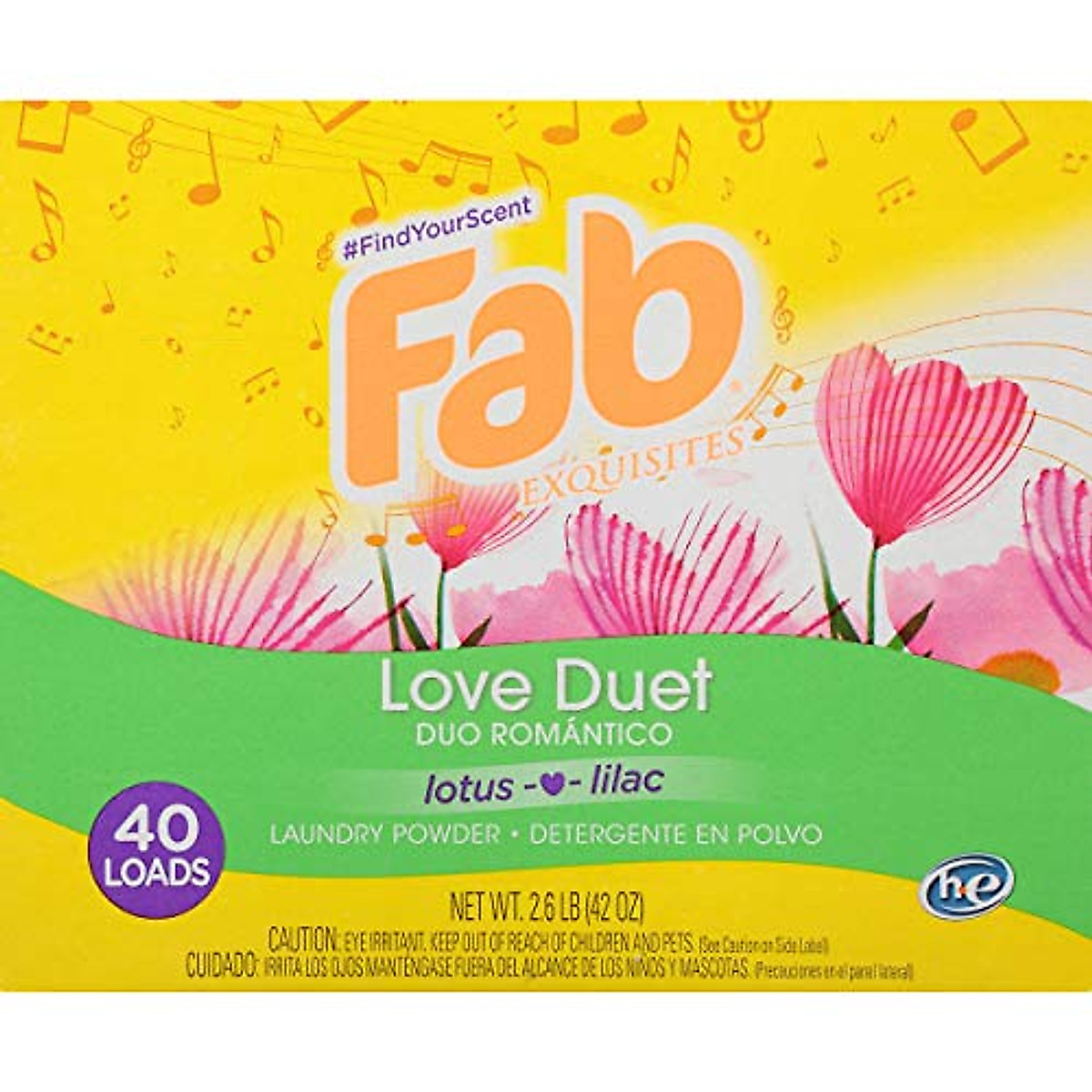 Fab Love Duet Powder Laundry Detergent (2.6 lbs)