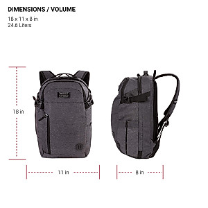 SwissGear Hybrid 16 inch Laptop Backpack for Travel, Work, School, Men's and Women's, Heather Grey