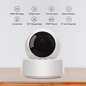 SONOFF 1080P HD Indoor Camera, Smart WiFi Home Security Camera with IR Night Version, Motion Detection, 2-Way Audio, Phone APP Control, Baby Monitor, Cloud Storage, GK-200MP2-B