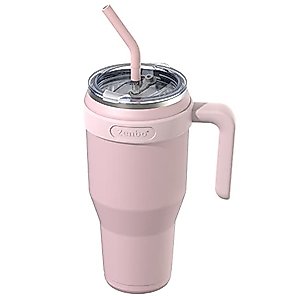 Zenbo 40 oz Tumbler with Handle–Stainless Steel Vacuum Insulated Mug Cup with Handle,Lid and Straw,Keeps Drinks Cold up to 34 Hours – Sweat-Proof Body, Dishwasher Safe