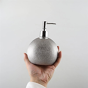 Soap Pump Dispenser 370ML High-Grade Frosted Ceramic Lotion Bottle Commercial Restaurant High Color Value Sub Bottling Bottles Dispenser (Color : 1)