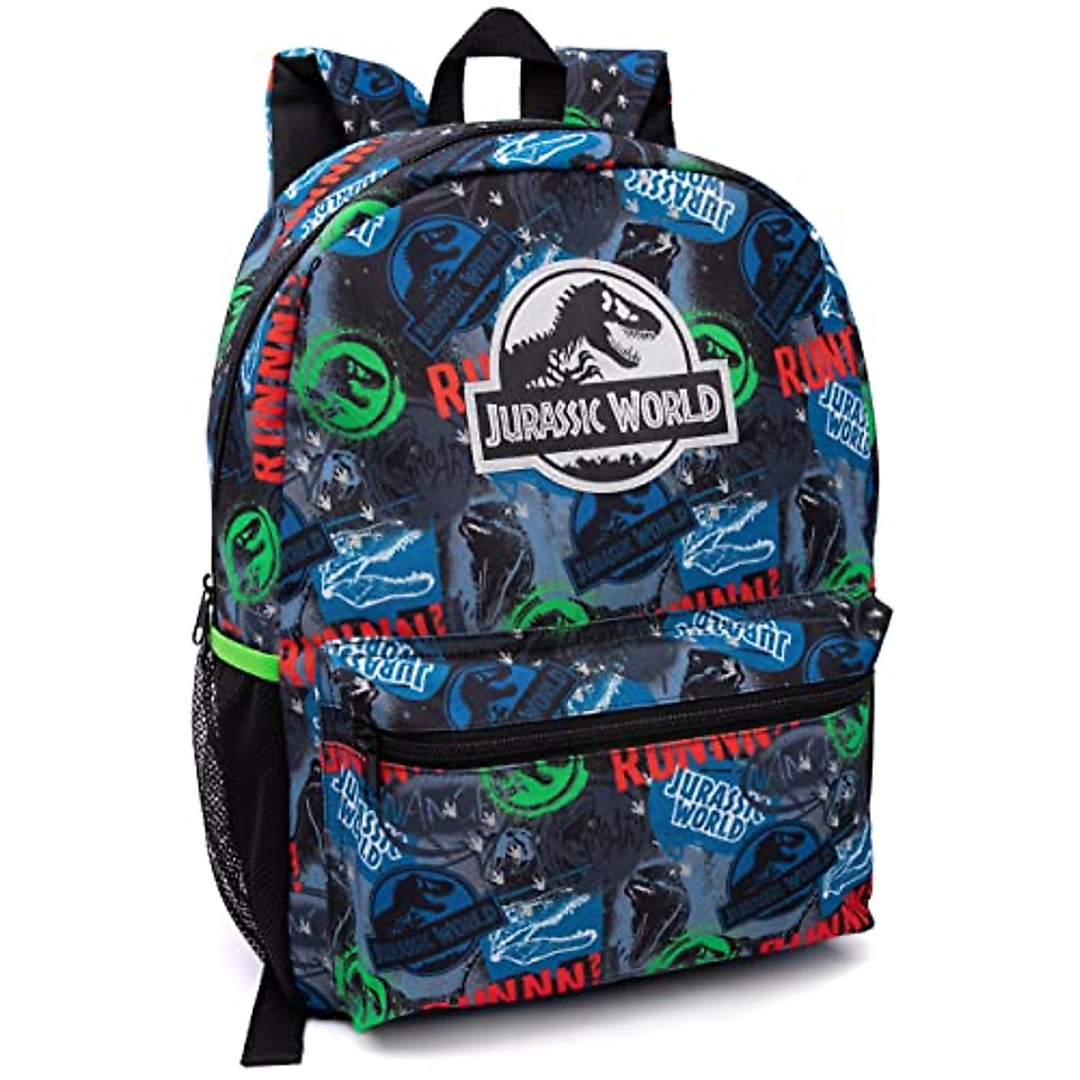 Jurassic World Backpack - Boys Kids 4 Piece School Lunch Box With Water Bottle