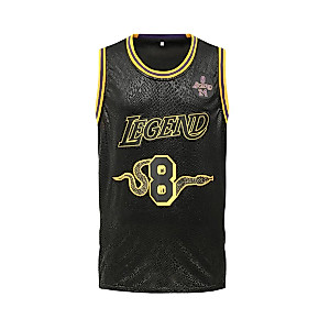 Livrania Youth #8 Legend Basketball Jersey Kids Boys #24 Sports T-Shirt Jerseys Children Stitched Clothing for Gifts(8/24-Youth-Black-M)
