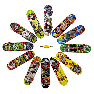 MOONZON 12PCS Finger Toy Skateboards,Finger Scooter,Creative Fingertip Alloy Finger Sports Toys, Intellectual Toys, Novelty Toys Gifts