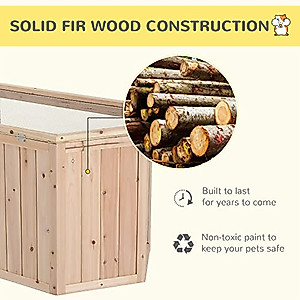 PawHut 3-Tier Extra Large Wooden Hamster Cage with Seesaws, Small Animal Cage and Habitat, Mice, Rat, Gerbil, & Hamster Habitat, Ladder, Feeding Bowl, Openable Top and Front Door