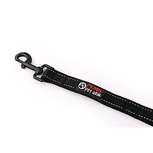 Primal Pet Gear Dog Leash 6ft Long,Traffic Padded Two Handle,Heavy Duty,Reflective Double Handles Lead for Control Safety Training,Leashes for Large Dogs or Medium Dogs,Dual Handles Leads(Black)