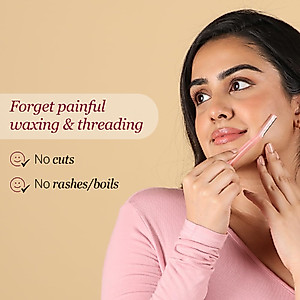 Carmesi Facial Razor for Women | Painless & Precision Face Hair Removal | for Peach Fuzz, Eyebrow, Chin & Upper Lip | Gentle Exfoliation & Smoother Skin | (3 Count)