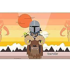 Tervis Triple Walled Star Wars - The Mandalorian Geo Pop Group Insulated Tumbler Cup Keeps Drinks Cold & Hot, 30oz, Stainless Steel