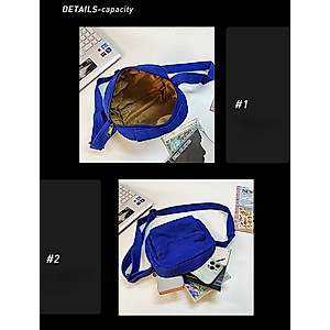 RICHTRUE Canvas Purse Small Crossbody Bag Mens Bag Purses for Women Crossbody Bag Aesthetic Purse Grunge Bag (Purple)