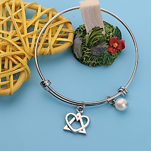 SEIRAA Adoption Symbol Pendant Bracelet Adoption Jewelry For Stepmom Stepdaughter Gotcha Day Gift (Adoption bracelet)