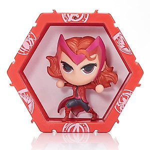 WOW! PODS Avengers Collection - Scarlet Witch | Superhero Light-Up Bobble-Head Figure | Official Marvel Collectable Toys & Gifts,4 inches