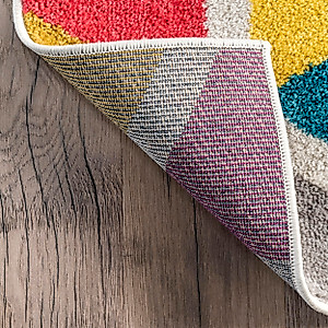 nuLOOM Maris Colorful Geometric Tiles Accent Rug, 3x5, Multi