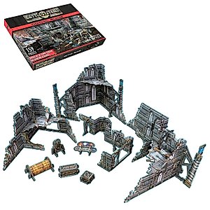 Battle Systems Sci-Fi Terrain - 28mm Modular 3D Space Terrain - Perfect for Wargaming and Roleplaying Tabletop Games - Full Colour Printed 3D 40K Multi Level Building Models (Gothic Ruins)