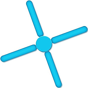 6 Pack Non-Slip Foldable Silicone Trivets, SourceTon Collapsible Cross Design Silicone Trivets in Cute Colors, Silicone Pot Holder, Hot Pad, Pot Holder, Free Bonus Spoon Rest/Balloon Whisk Rest