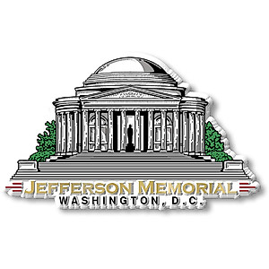 Washington DC Monument Magnet Set of 6 by Classic Magnets, Collectible Souvenirs Made in The USA