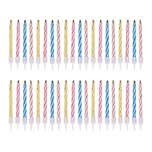 4 Boxes Funny Birthday Candles Trick Toys Candles Playing Props (10pcs 1 Box) Decor for Celebration Party