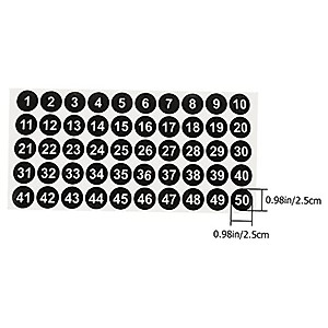 Tofficu 60 Sheets Locker Self-Adhesive Organizing of Digital Mail Bins - Cm for Adhesive Inventory Classification Number Label Stickers Decals Tool Sticker Sign Office Vinyl Round