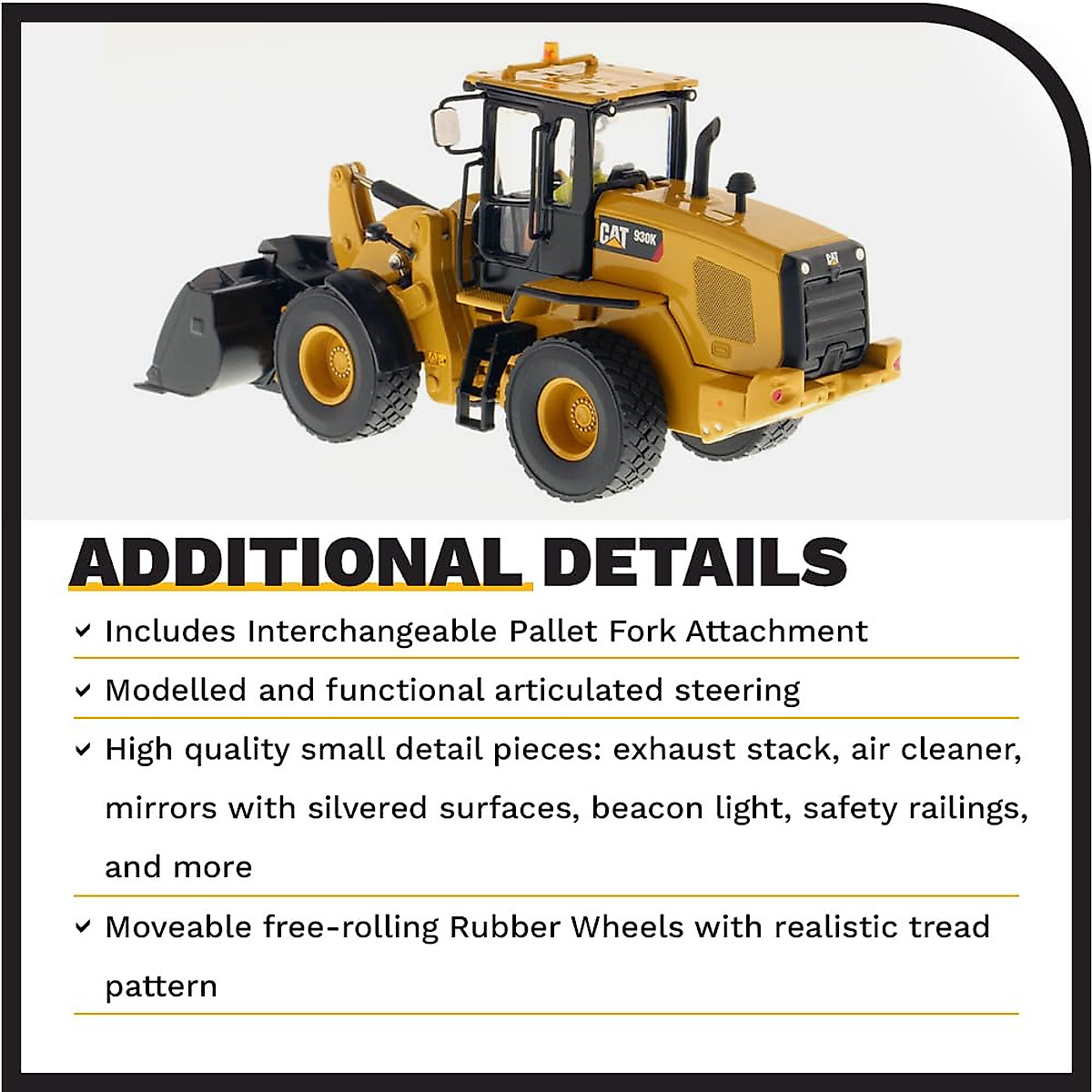 1:50 Caterpillar 930K Wheel Loader – High Line Series by Diecast Maters - 85266