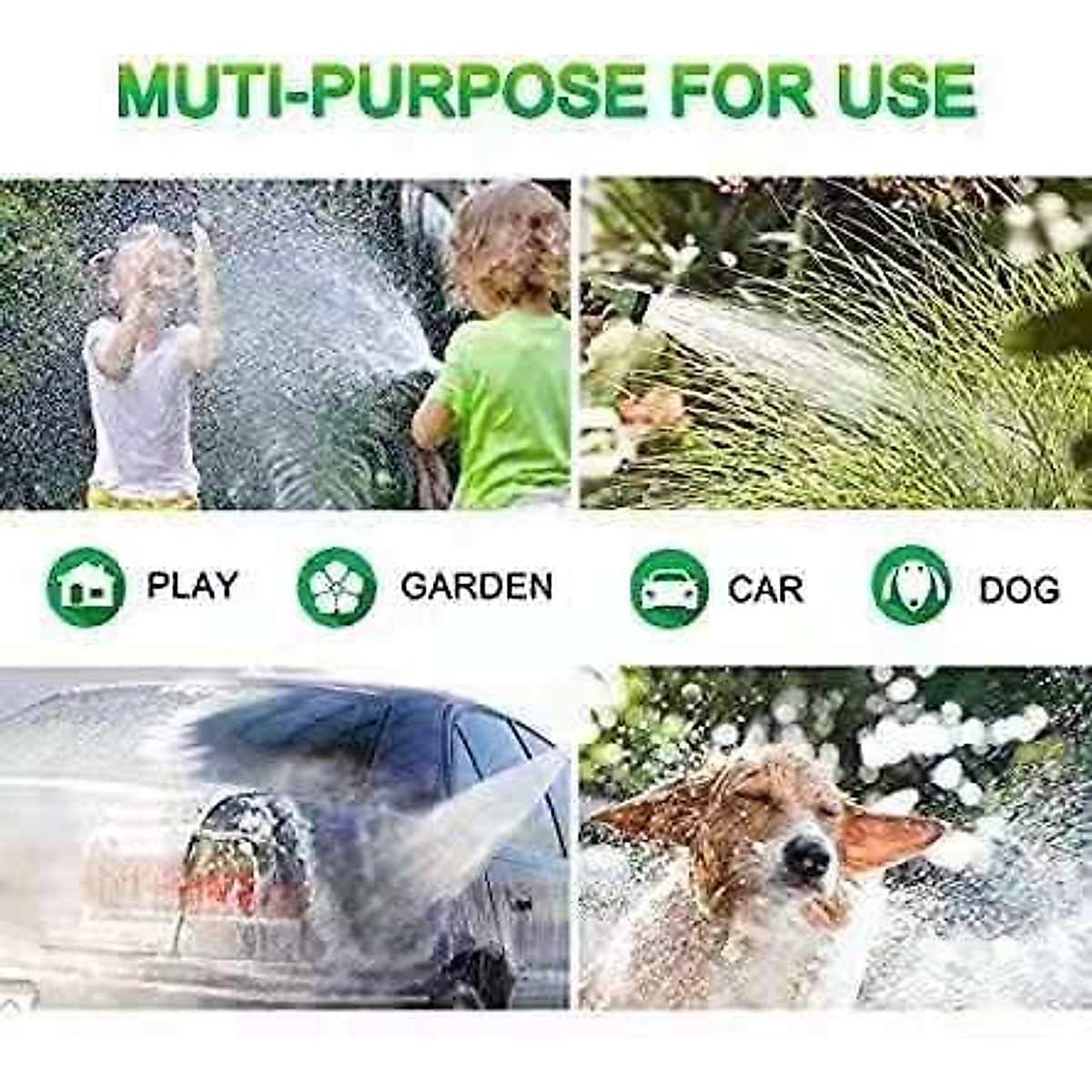 Boersite 0.8ft Garden Hose Extension Flexible Hose Adapter Short Connector Hose with Integrated Spiral Tube for Hose Reel/RV/Dehumidifier (1)