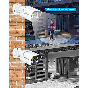16CH ExpandableWESECUU Poe Security Camera System, 4K CCTV Camera Security System 8pcs IP Home Security Cameras Outdoor, 2-Way Audio, Human Detection, with 3TB HDD for 24-7 Recording (POE8 KIT)