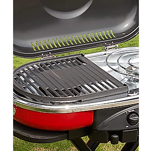 Dongftai CC1E (2-Pack) 13" × 12.4" Cast Iron Grill Parts with Cooking Griddle and Grill Grates for Coleman Roadtrip Swaptop Grills LX LXE LXX,