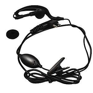 4X HQRP 2-Pin External Ear Loop Headset w/PTT Microphone Compatible with Motorola RDV-5100, RDV-2020, RDU-2020, RDU-2080, RDU-2080D, RDV-2080DD, RDU-4100, RDU-4160, RDU-4160D, RDV-2080D, RDV-5100