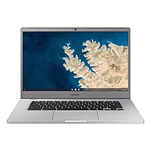 SAMSUNG Chromebook 4+, 15.6-inch Full HD Display, Intel Celeron N4000, Intel UHD Graphics 600, 4GB RAM, 64GB eMMC, Wi-Fi 5, Bluetooth, Chrome OS, Silver, W/ MD Accessories
