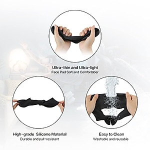 VR Silicone Face Covers Compatible with Oculus Quest 2,Light-Thin VR Face Pads,Waterproof Anti-Dirty Replacement Facial Cushion VR Pads Accessories(Black)