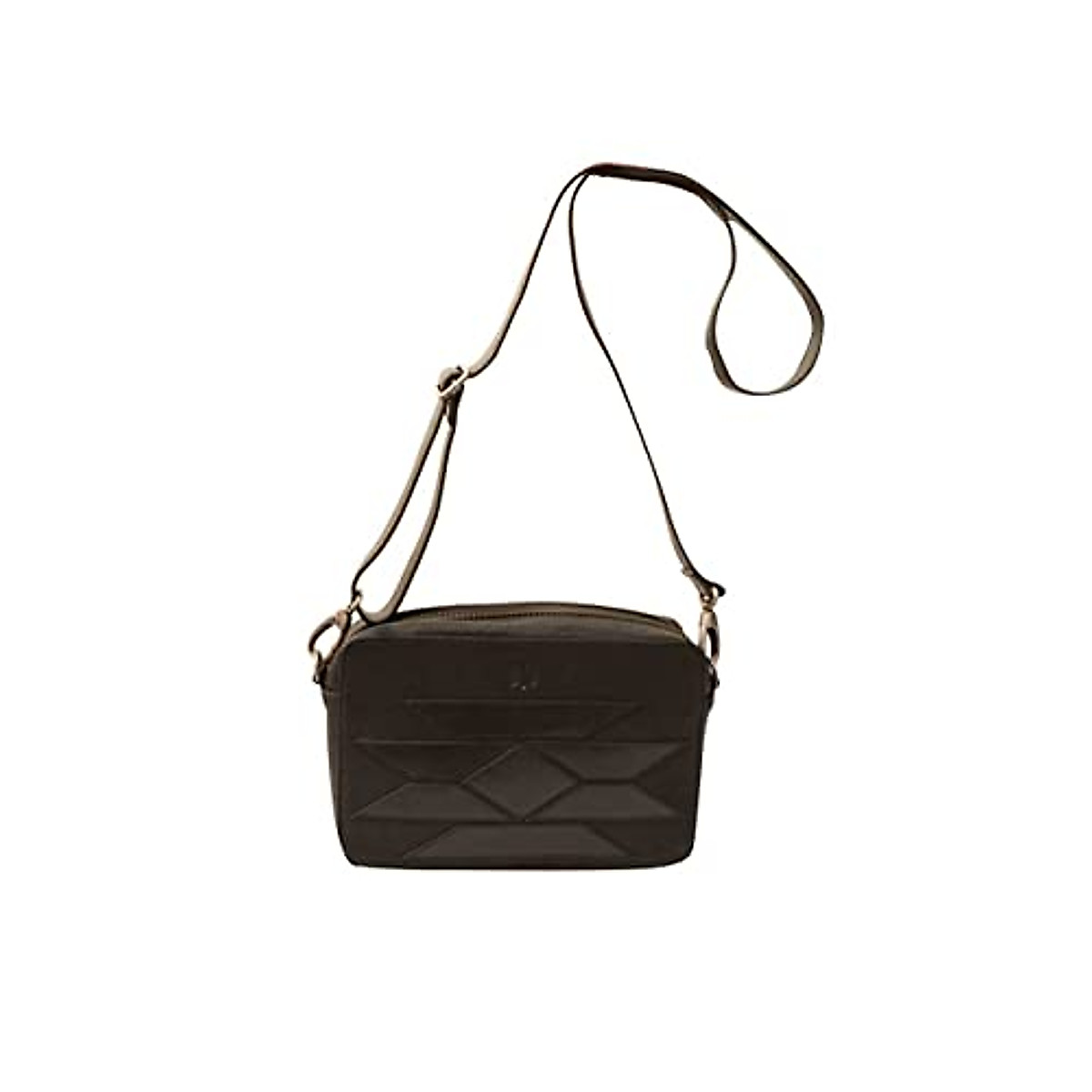 STS Ranchwear Compact Leather Kai Collection Adjustable Shoulder Strap Crossbody Bag, Black