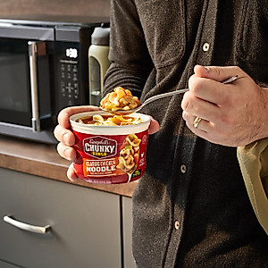 Campbell's Chunky Soup, Classic Chicken Noodle Soup, 15.25 oz Microwavable Bowl (Case of 8)