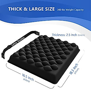 Memory Foam & Gel Cushion Multi-Layer Massage Orthopedic Seat Cushion Backrest for Office Chairs, Wheelchair, Mobility Scooters Lower Back Pain Relief Cooling Gel Cushion Large size 18.5"X16.5"X2.5"