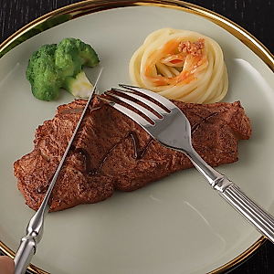 16 Piece Silverware Set for 4,Roman column Luxury 18/10 Stainless Steel Flatware,Cutlery Set Mirror Polished Forks Spoons and Knives Set Utensils Sets for Home Kitchen Restaurant Gift Box Packing