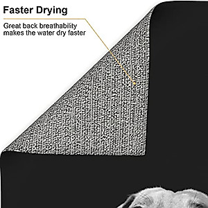 Funny Dog Printed Drying Mat For Kitchen Ultra Absorbent Microfiber Dishes Drainer Mats Non-Slip Silicone Quick Dry Pad - 18 X 16inch