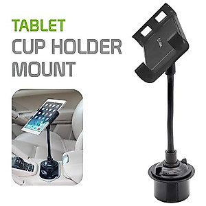 Cellet Cup Holder Phone Mount & Tablet Mount Gooseneck Compatible with iPad Pro Air Mini iPhone 14 Pro Max Plus 13 12 11 Note 20 10 Galaxy Z Fold Z Flip S22 S21 S20 Google Pixel Kindle Fire HD 8 10