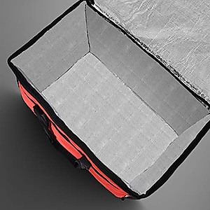 Dodin Delivery Insulated Food Delivery Bag - 23x14x15 inches - Water-Resistant Interior - Ideal for Commercial Catering - Reusable Grocery Bag - Professional and Heavy-Duty - XXL - Red
