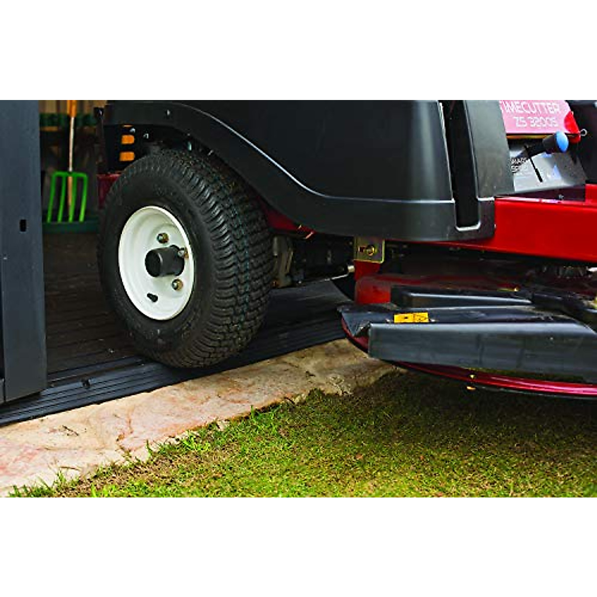 Keter Newton 7.5x11 Large Resin Outdoor Storage Shed Kit – Perfect to Store Patio Furniture, Garden Tools, Bike Accessories, and Lawn Mower, Mahogany Brown