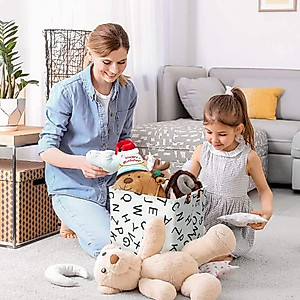 DIOB 13x13x13 Storage Cube Bins Water Proof Toy Storage Bins Foldable Closet Storage Baskets for Storage Organizer (3 BASKETS CUTE)