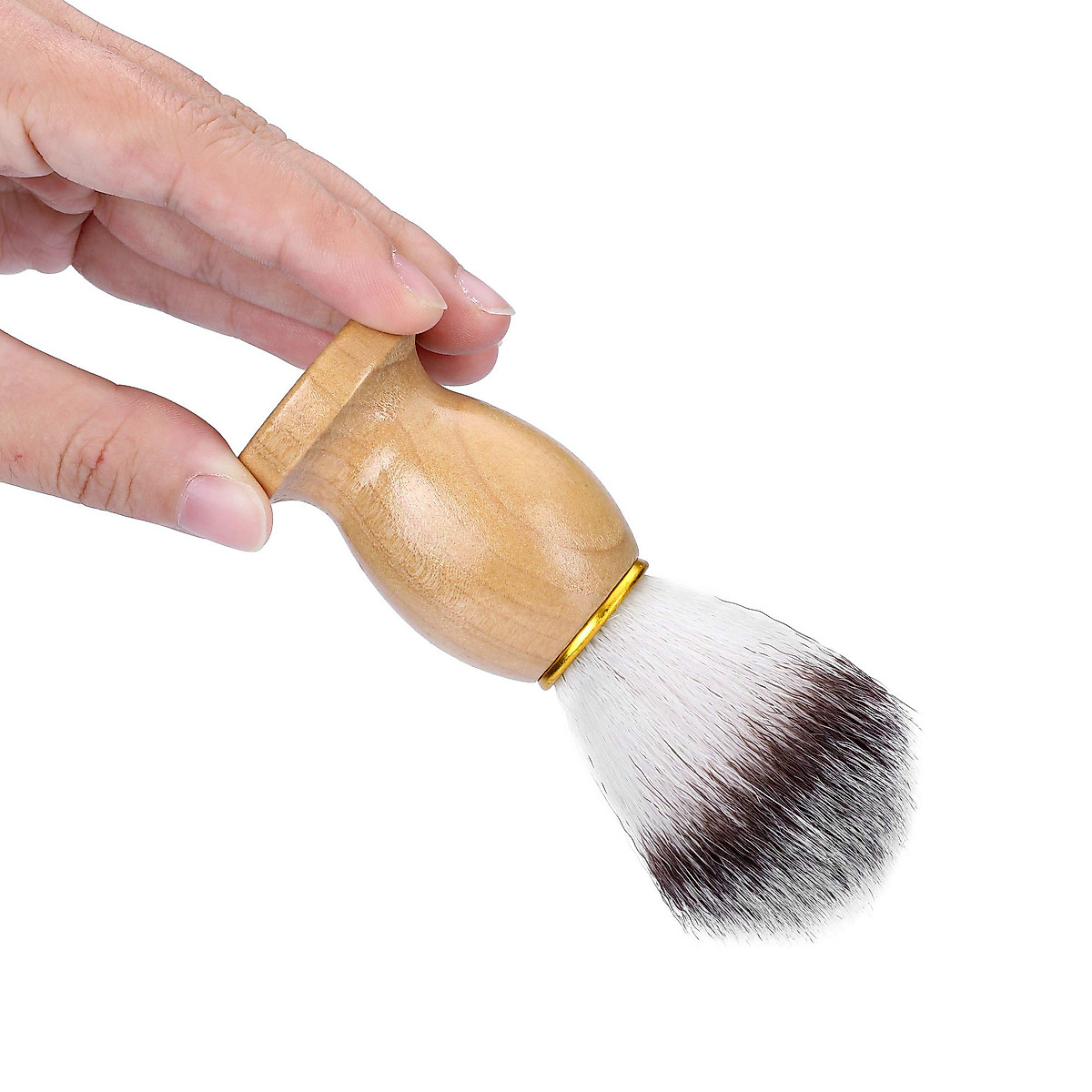 CCbeauty Stainless Steel Barber Men Straight Edge Shaving Razor Knife Handle Badger-hair Beard Shaving Brush Tool Kit and 10Pcs Refill Blades Kit