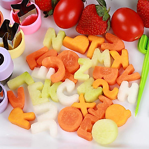 1'' Mini Alphabet Cookie Cutters Set,26-Piece Stainless Steel Letters Cookie Cutters Decorating Tool DIY Biscuit Mold for Fondant Biscuit, Cake, Fruit, Vegetable