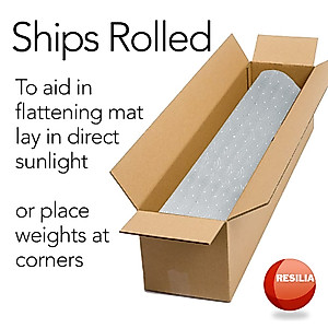 Resilia Office Desk Chair Mat - for Low Pile Carpet ( with Grippers ) Updated Clear Swirl Spiral Pattern, 36 Inches x 48 Inches, Made in The USA